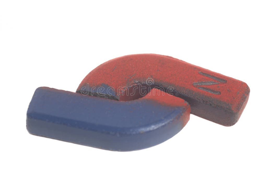 Broken magnet stock image. Image of south, science, north - 104952929