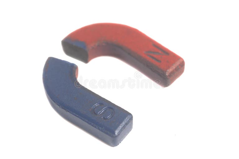 Broken Magnet Isolated on White Stock Photo - Image of horseshoe ...
