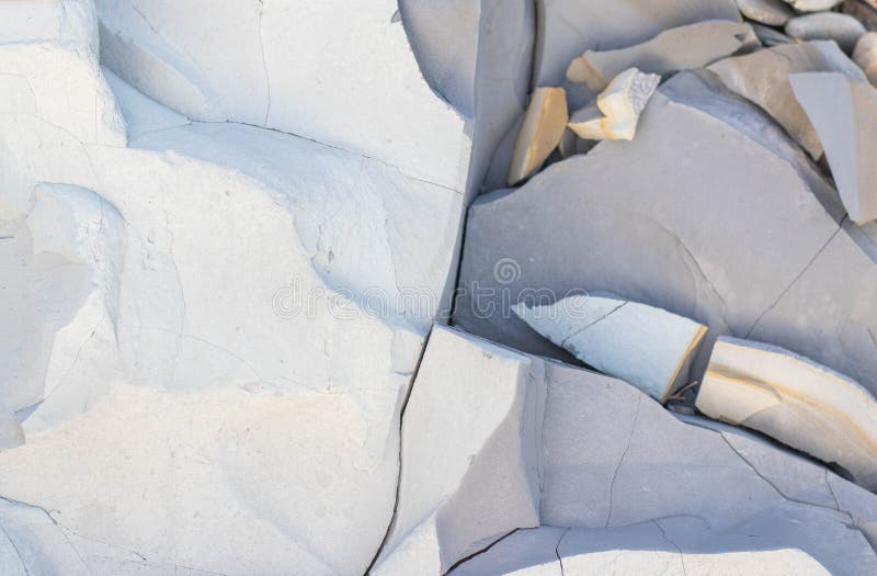 Broken Matte White Stone. Shards of White Stone Stock Image - Image of ...