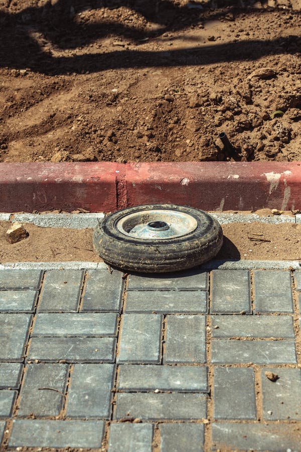 A Broken Metal Wheelbarrow Like Garbage. Different Unnecessary Objects ...