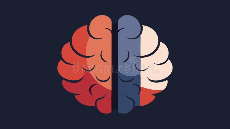 Broken Mind an Illustration of a Brain Split into Pieces with Dark ...