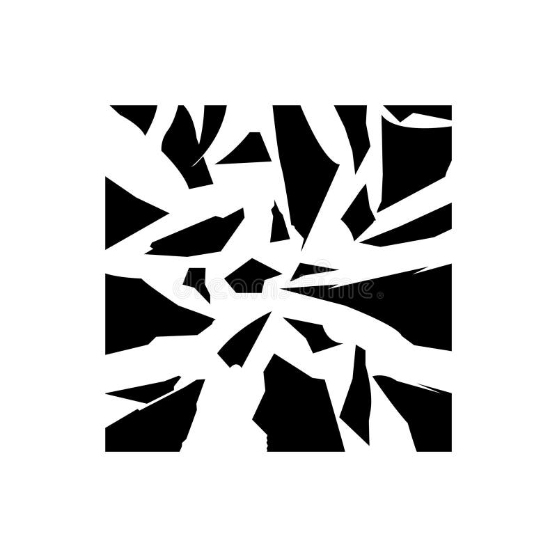 Broken mirror icon stock vector. Illustration of crash - 270590367