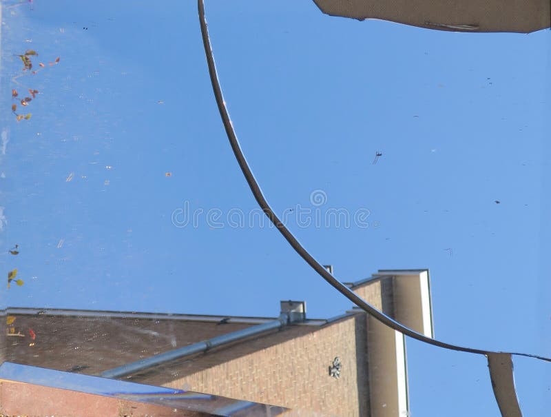 Broken Mirror Laying Down on the Street Showing the Sky Stock Photo ...