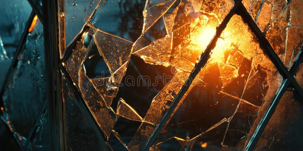 Broken Mirror Reflections for Dramatic Digital Art Backgrounds Stock Illustration - Illustration ...