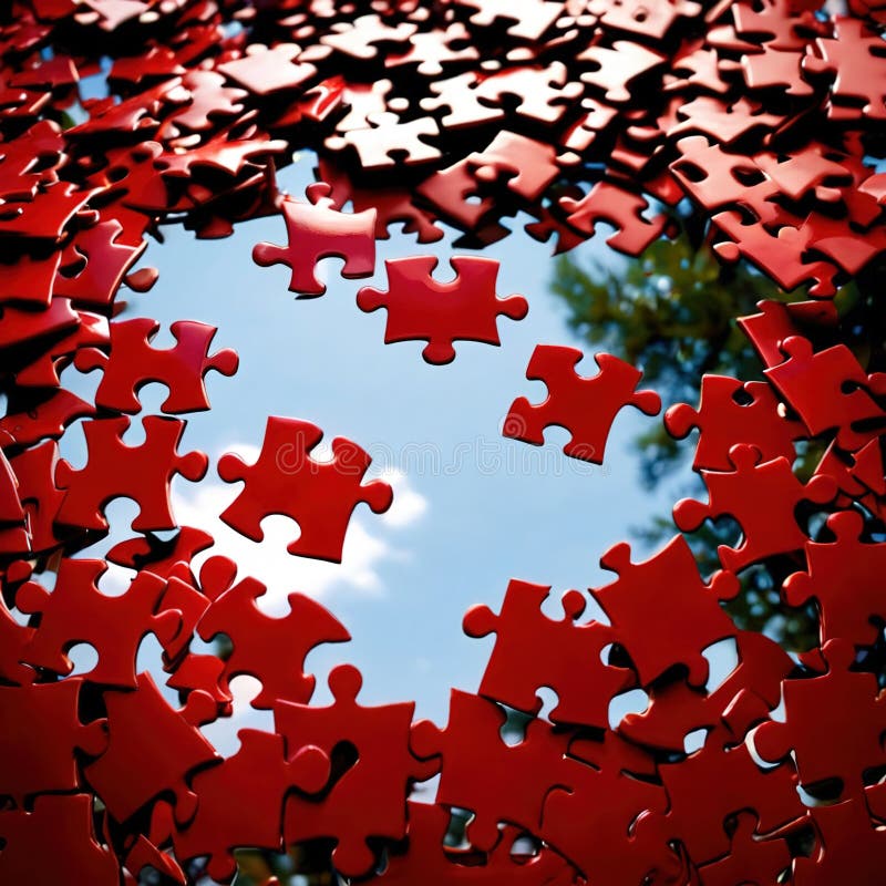 Broken Missing Pieces of Love Romance Puzzle, Shown with Jigsaw Stock ...