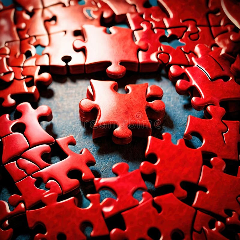 Broken Missing Pieces of Love Romance Puzzle, Shown with Jigsaw Stock ...