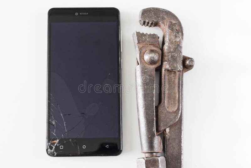 Broken Mobile Phone Repairing. Stock Image - Image of crash, mobile ...