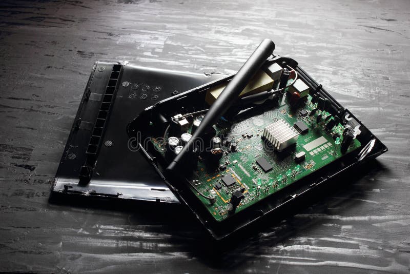 Broken Modem stock photo. Image of modem, electronic - 181941470