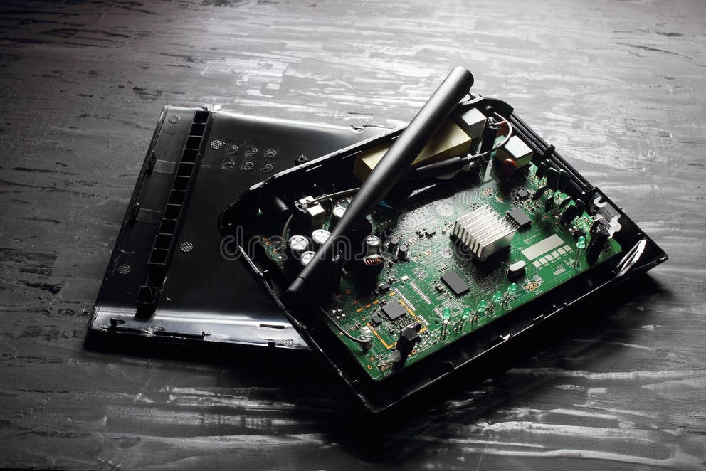 Broken Modem stock photo. Image of modem, electronic - 181941470