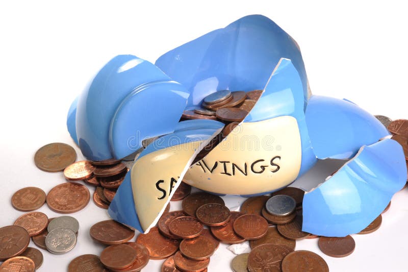 Broken money box stock photo. Image of money, studio - 20067624