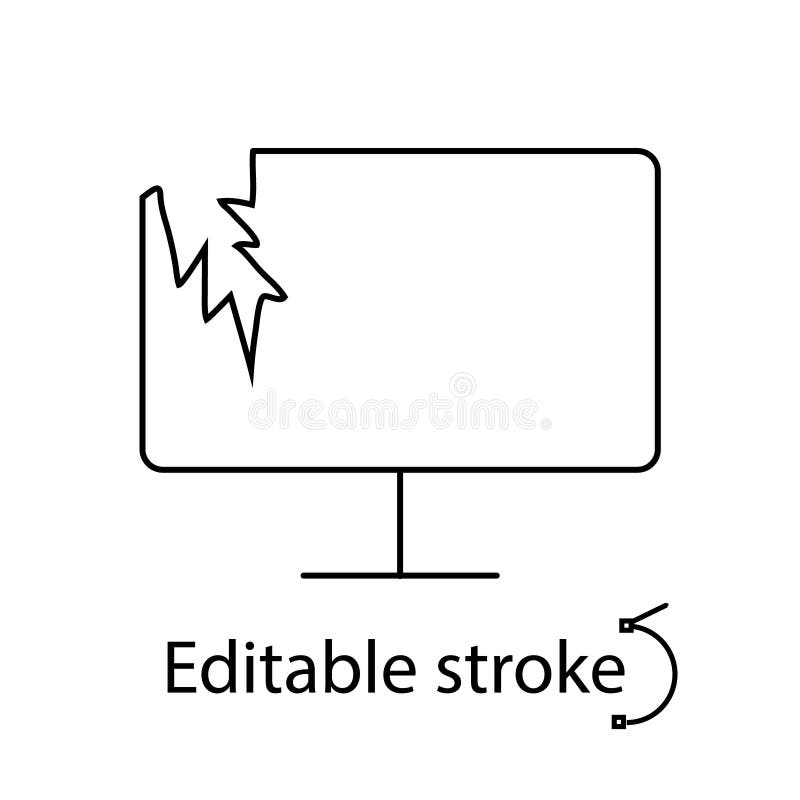 Broken Computer Monitor Stock Illustrations – 3,553 Broken Computer ...