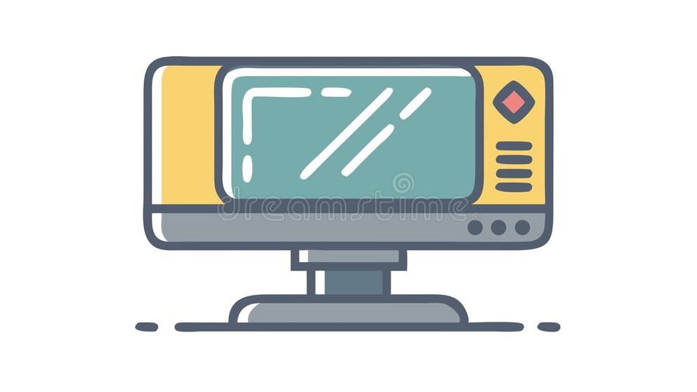 Broken Monitor Screen and Technical Issue, Vector Design Generative AI ...