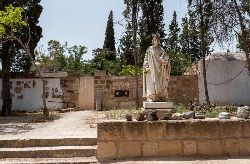 Broken Monument and Statue in Carthage National Museum in Tunisia Stock ...