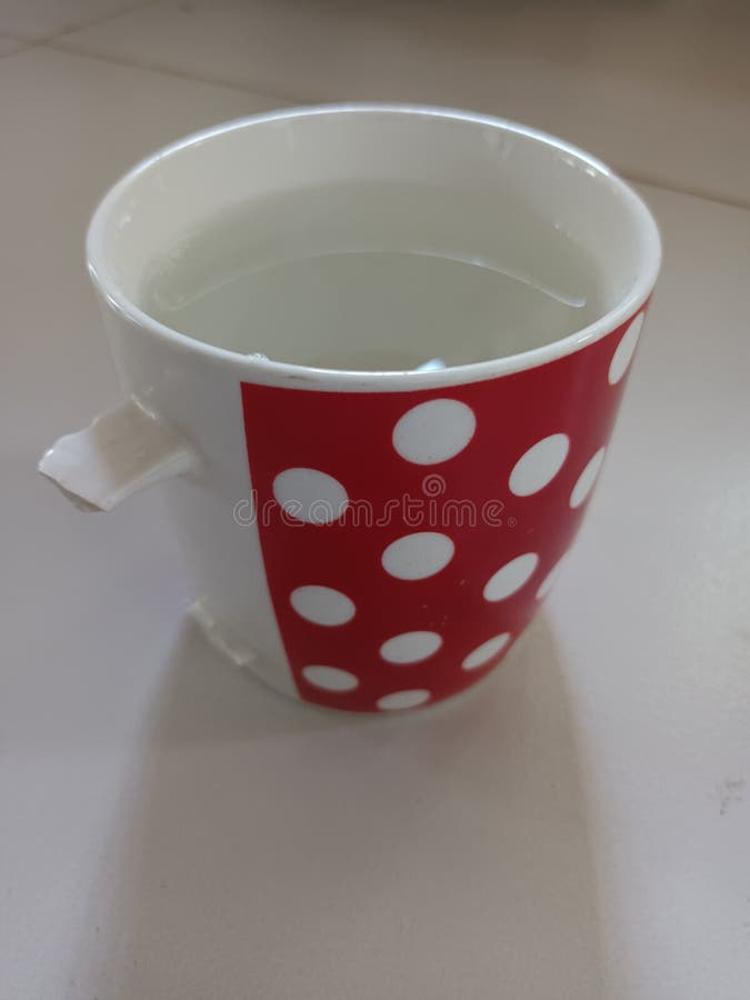 A Broken Mug Contains Water Stock Image - Image of full ...