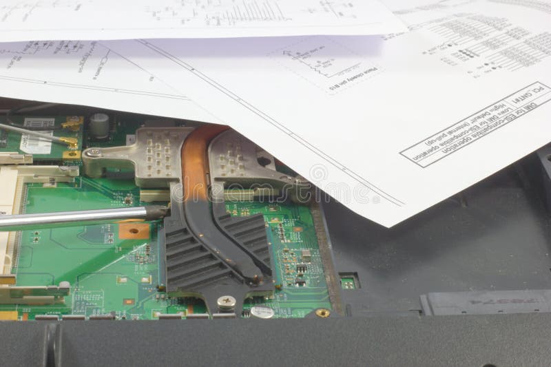 Broken notebook stock image. Image of guaranty, black - 62207933