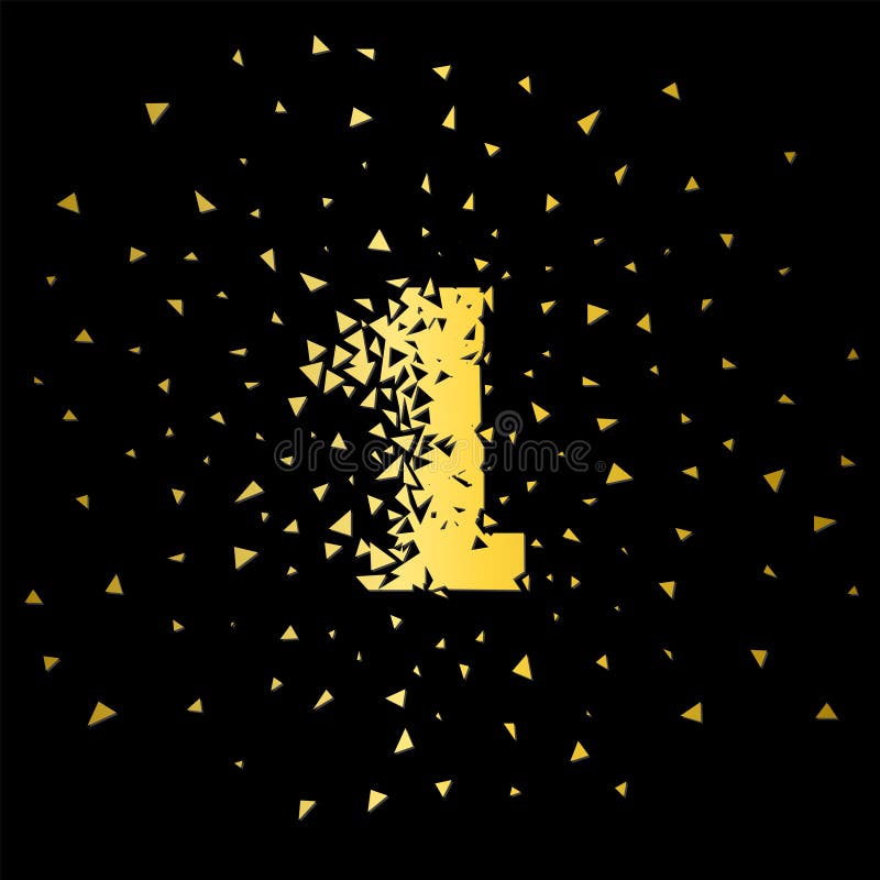 Broken Numbers 1. Explosion Effects. Vector and Illustration. Stock ...