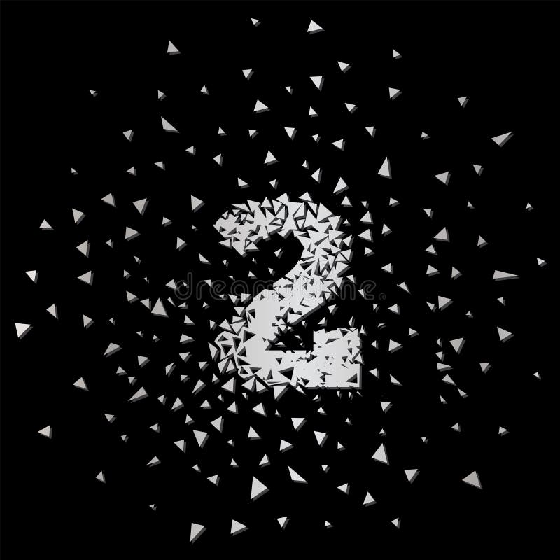 Broken Numbers 18. Explosion Effects. Vector and Illustration. Stock ...