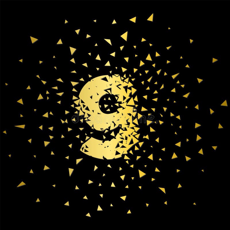 Broken Numbers 14. Explosion Effects. Vector and Illustration. Stock ...