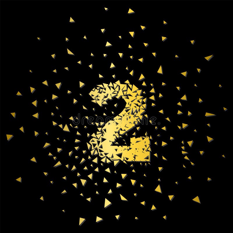 Broken Numbers 2. Explosion Effects. Vector and Illustration. Stock ...