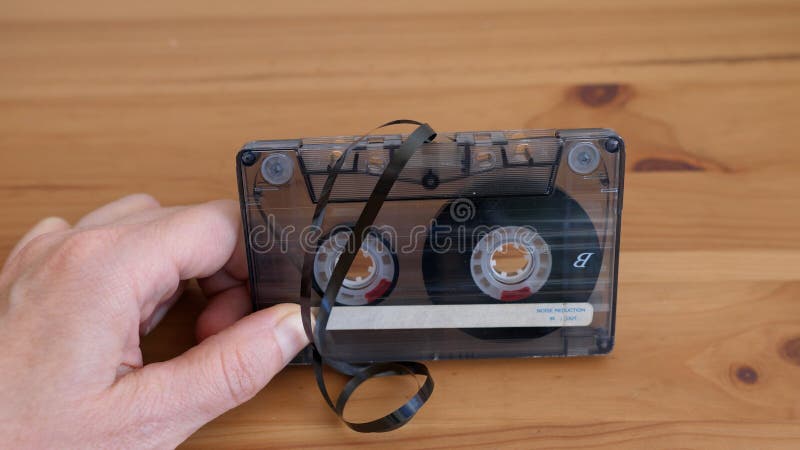 Broken Obsolete Cassette Tape Stock Photo - Image of history, music ...