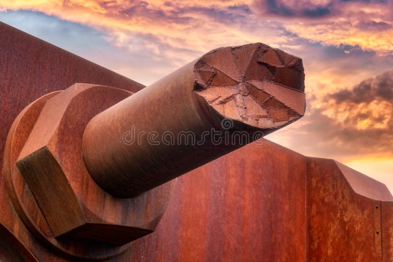 Broken Off Rust-coloured Concrete on a Facade Stock Photo - Image of ...