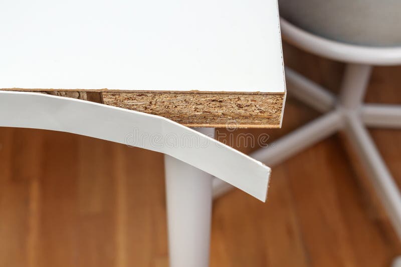 Broken Office Desk with Cracked Surface Stock Photo - Image of ...