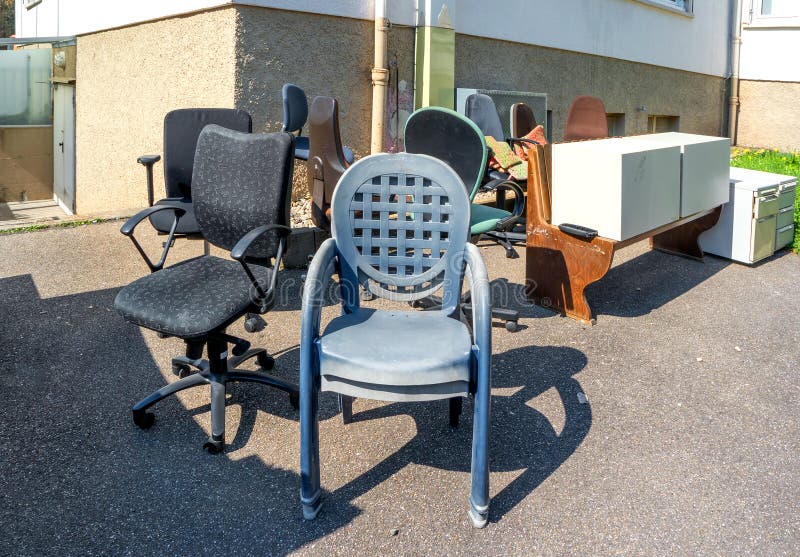 Broken office furniture stock photo. Image of rubbish - 69954326