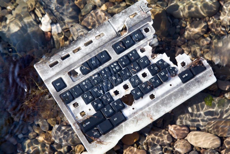 Old shabby keyboard stock photo. Image of electronic - 175527520