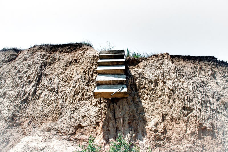 At the broken ladder. stock photo. Image of design, breakers - 160454956