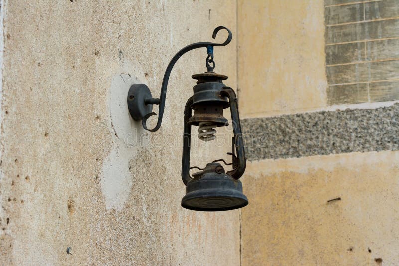 A broken old lamp stock image. Image of detail, brass - 69666529