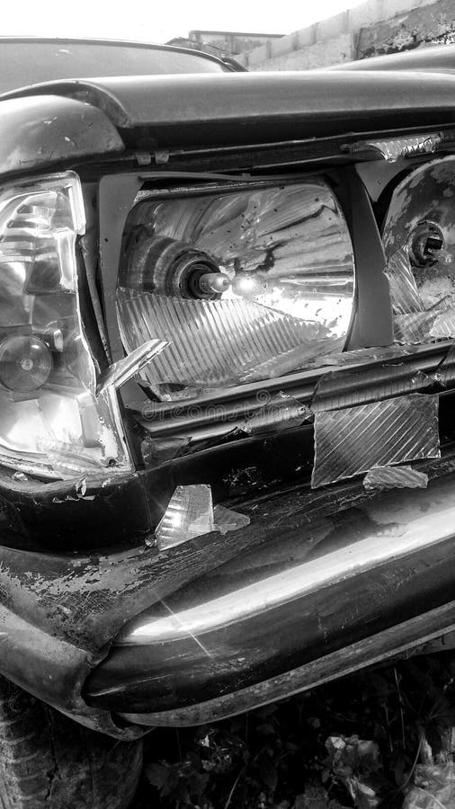 Broken old model car lamp stock photo. Image of glass - 78250926