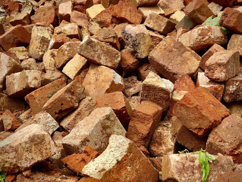 Broken Bricks Stack stock image. Image of chaotically - 186839513