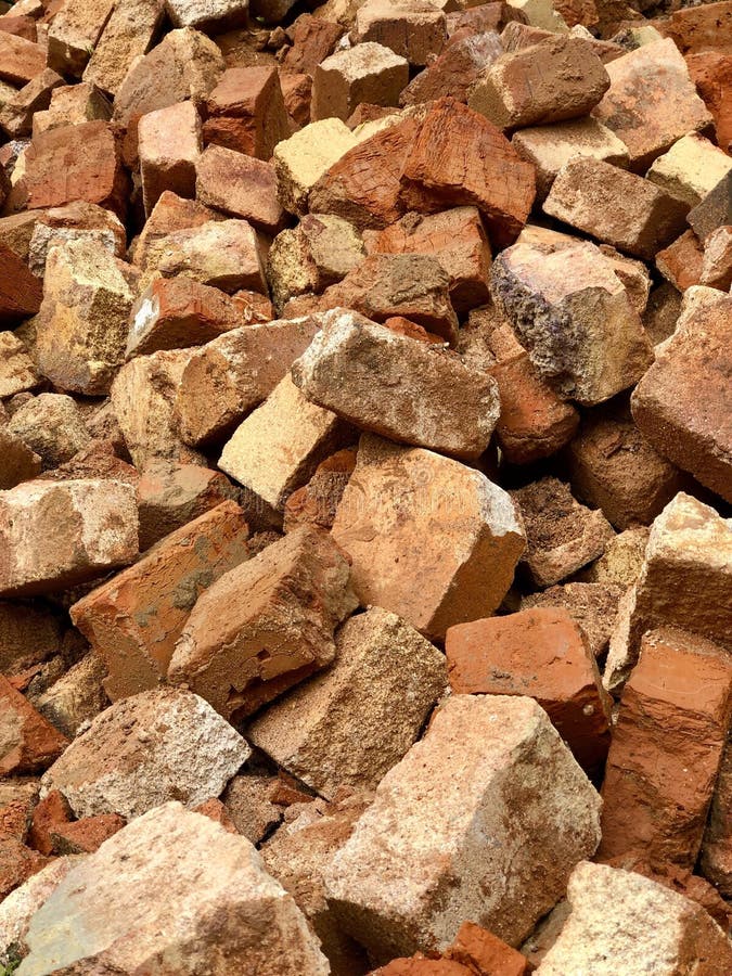 Broken Bricks Stack stock image. Image of collapse, builder - 186839515