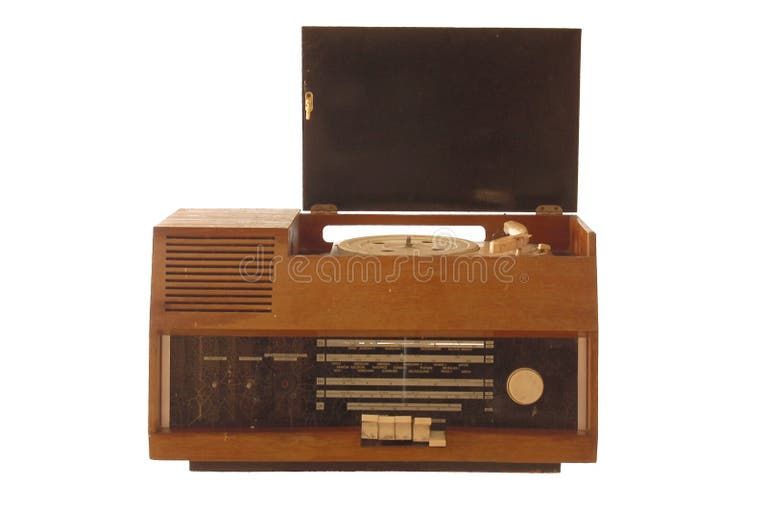 Broken old retro radio stock image. Image of antique, broadcast - 4353677