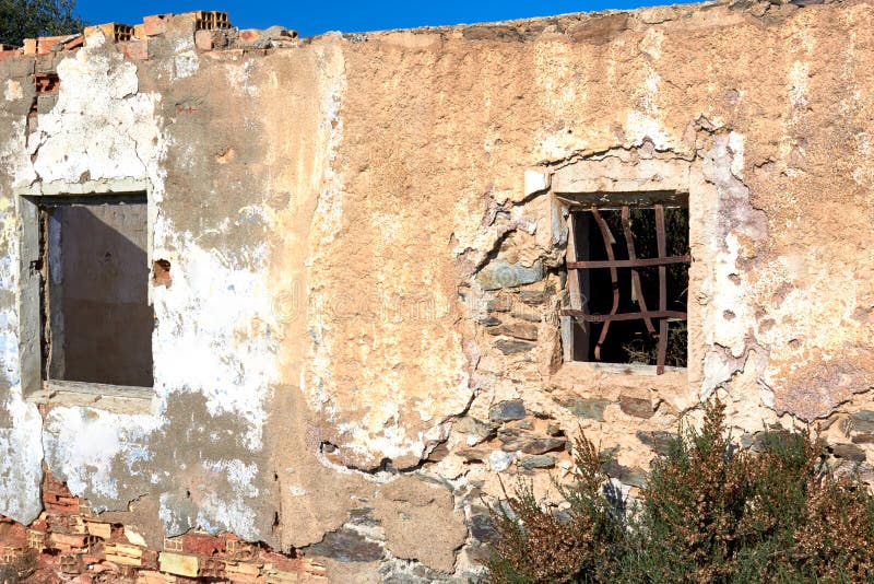 Broken old stone house stock photo. Image of frame, rust - 135548468