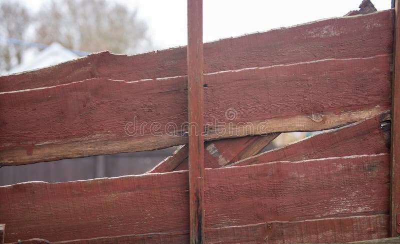 Broken, Old Wooden Fence Panel Outdoors Stock Image - Image of broken ...
