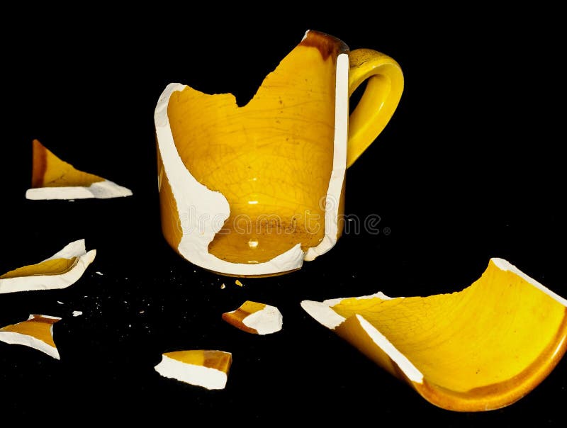 Broken Orange Coffe Cup stock image. Image of drink - 245176721