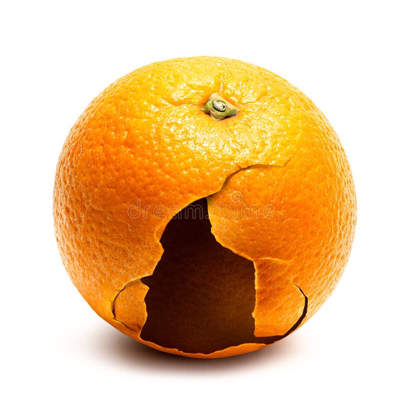 Broken Orange Leather Close Up Stock Image - Image of cloth, object ...