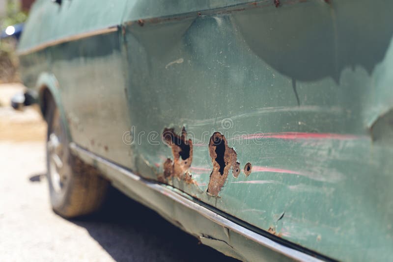 Broken Part of Car Body with Rusty Stock Photo - Image of broken, body ...