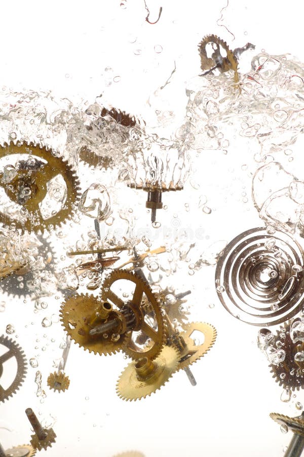 Broken Parts of Vintage Watch Stock Photo - Image of flowing, garbage ...