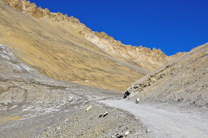 Broken Path in Barren Mountain Stock Image - Image of lahul, altitude ...