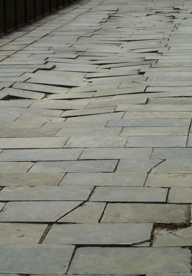 Broken Pathway stock image. Image of fallen, path, crooked - 32130129