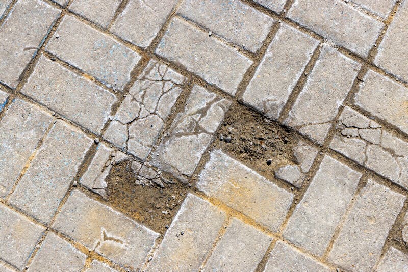 Broken Paving Slabs As an Abstract Background. Stock Photo - Image of ...