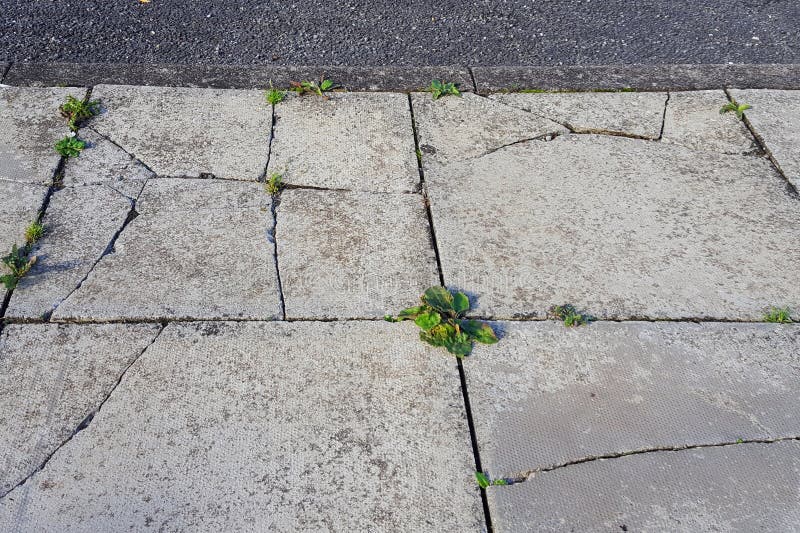 Broken Paving Slabs Kerbside Edge Stock Photo - Image of asphalt ...
