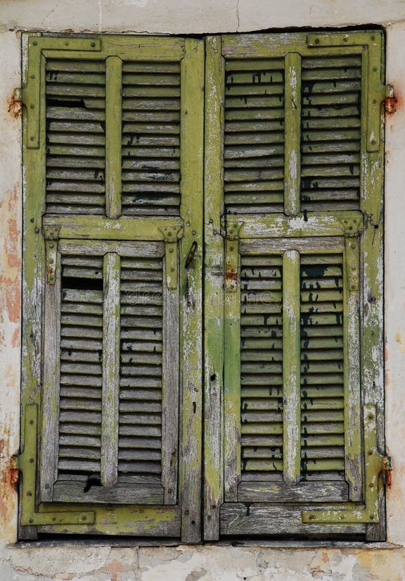 Broken and Peeling Shutters Stock Image - Image of windows, badalucco ...
