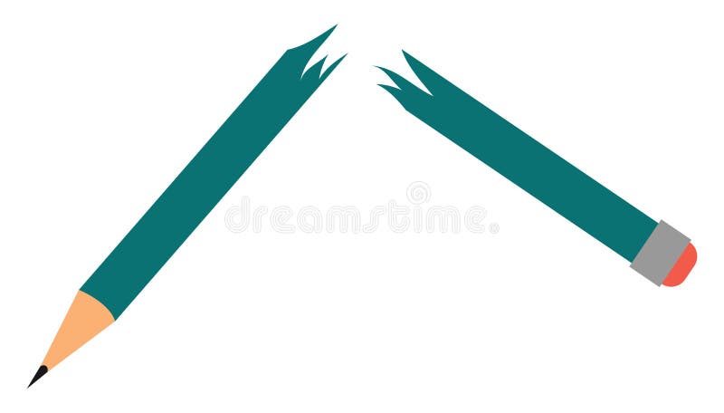 Snapped Pencil Stock Illustrations – 25 Snapped Pencil Stock ...