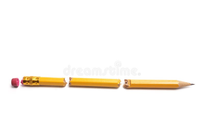 Broken Pencil stock photo. Image of anger, pieces, isolated - 10441500