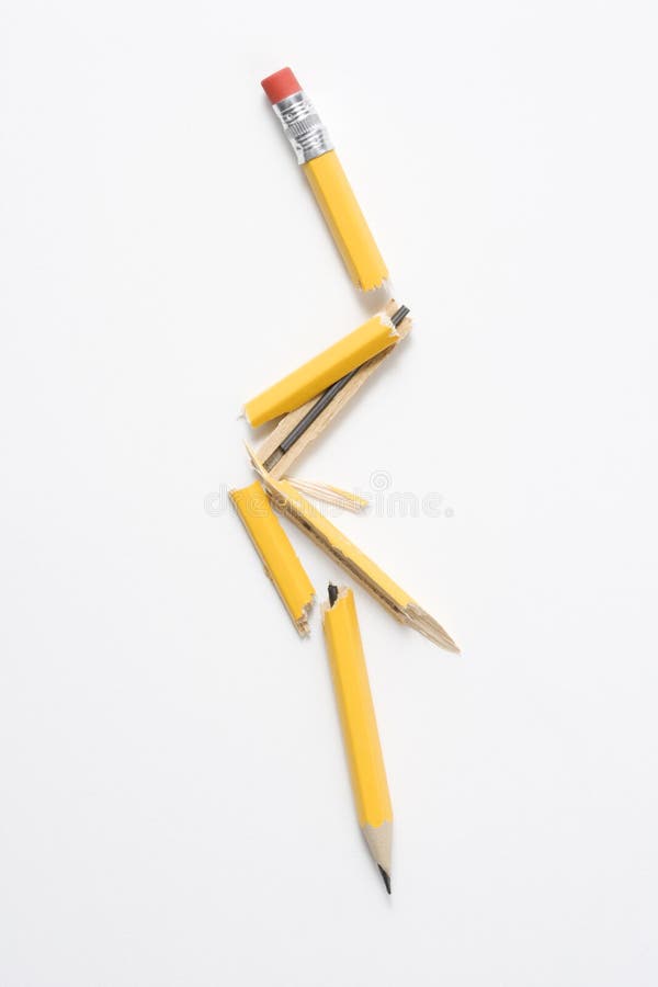 Broken pencil. stock photo. Image of small, break, life - 2425714