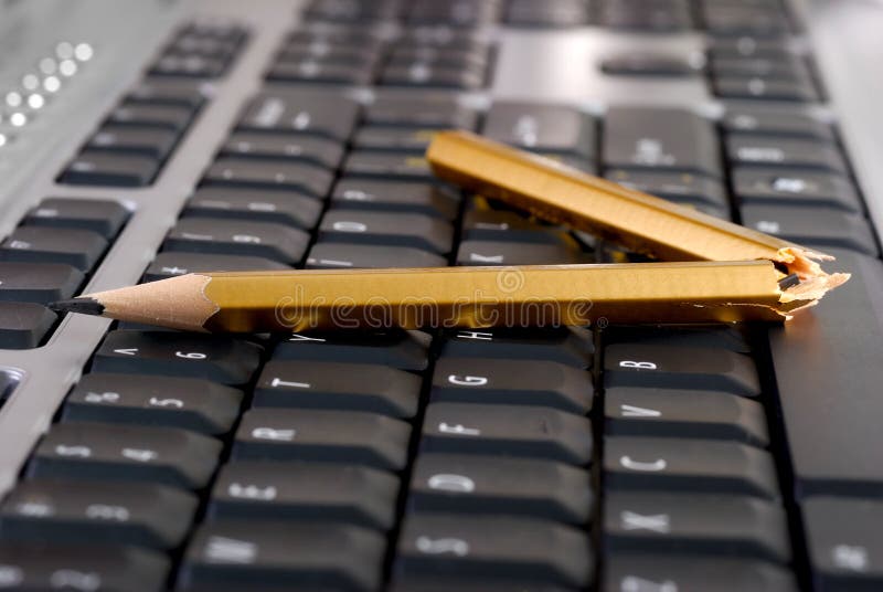 Broken pencil stock photo. Image of lines, keyboard, notes - 7896864