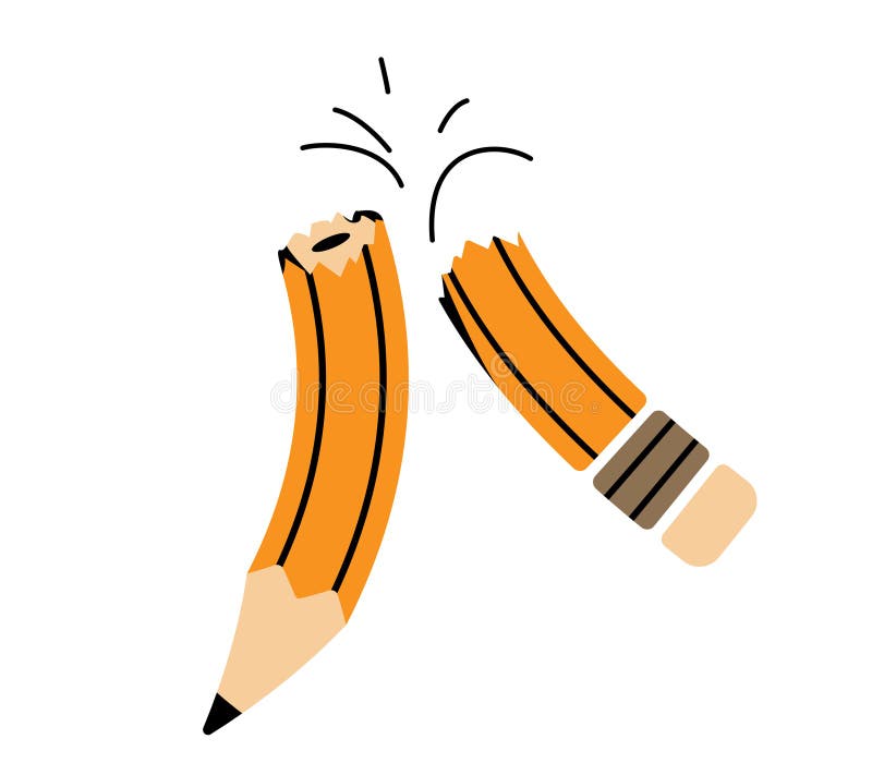 Broken Pencil Stock Illustrations – 1,698 Broken Pencil Stock ...